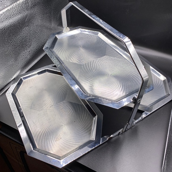 Keystonwear | Dining | Vintage Chrome Multilevel Foldable Serving Tray ...